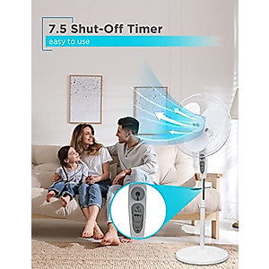 BLACK+DECKER 18-Inch, Stand Fan with Remote, White