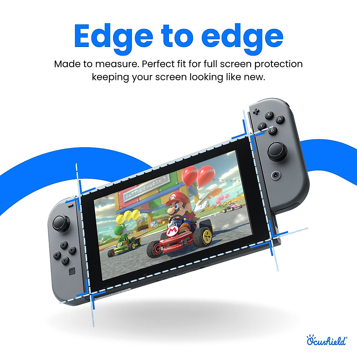 Ocushield Anti Blue Light Tempered Glass Screen Protector for Nintendo Switch Console - Protect Kids Eyes from Strain and Fatigue
