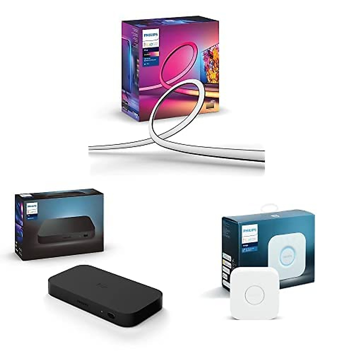 Philips Hue 55" Gradient TV Lightstrip Entertainment Bundle (HDMI Sync Box + Gradient Lightstrip + Hub)