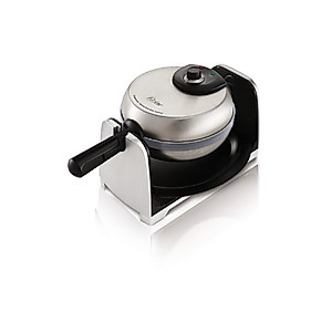 Oster Titanium Infused DuraCeramic Flip Waffle Maker, Stainless Steel (CKSTWFBF22-TECO)