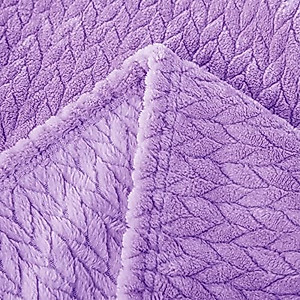 Whale Flotilla Fleece Throw Blanket for Couch with Plush Decorative Pattern, Soft Fluffy Throw Blanket for Sofa, Cozy and Lightweight, Lilac, 50x70 Inch