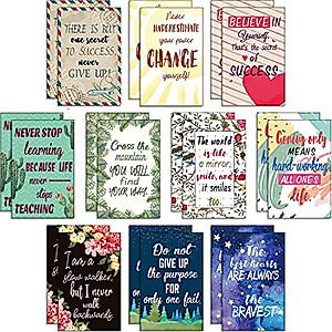 20 Pieces Floral Inspirational Notebooks Small Pocket Notepads Mini Cute Motivational Journal Dairy Notebook Positive Inspiring Notebook for Office School Home Travel Supplies, 10 Styles