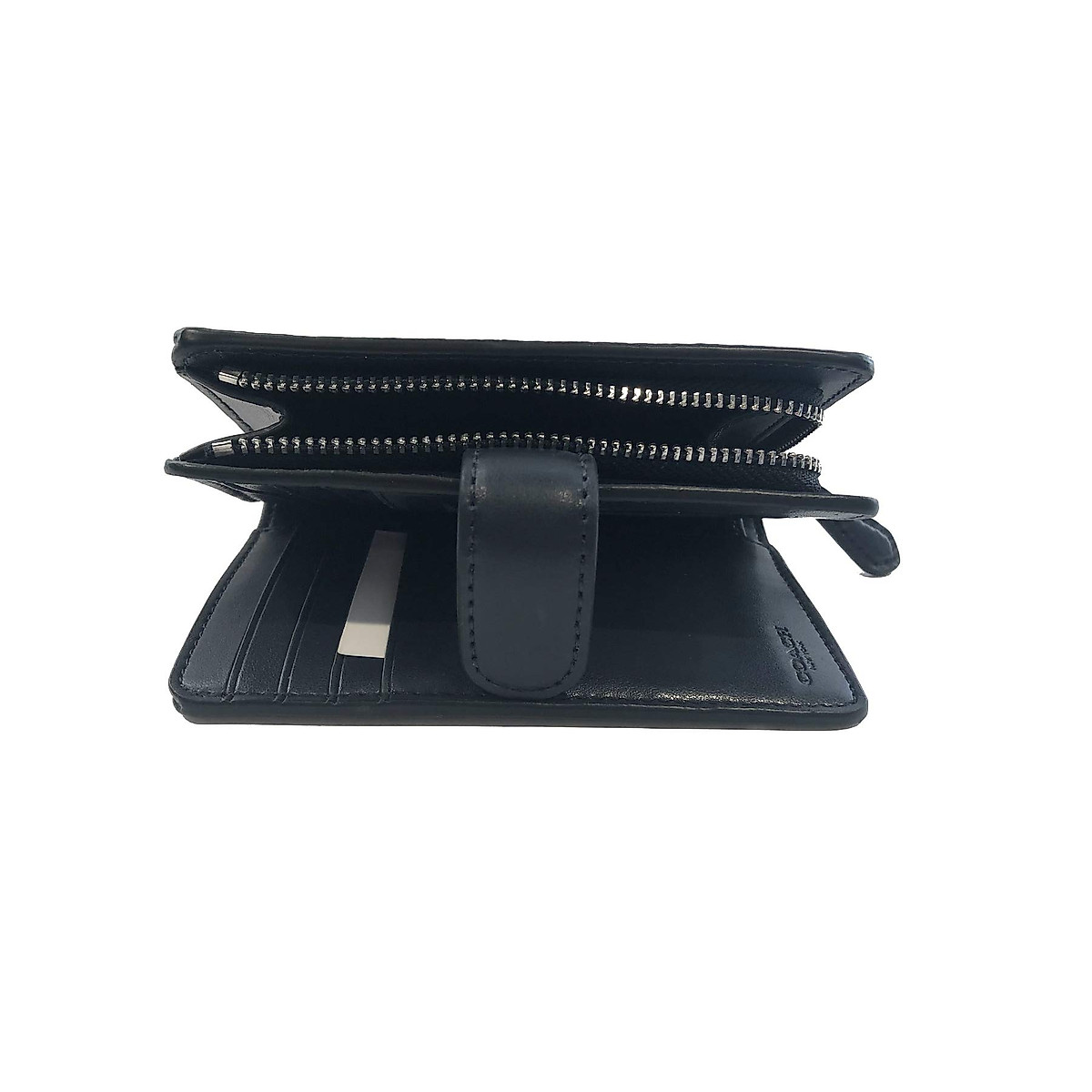 Coach Women's Medium Corner Zip Wallet in Signature Canvas (SV/Midnight Multi)