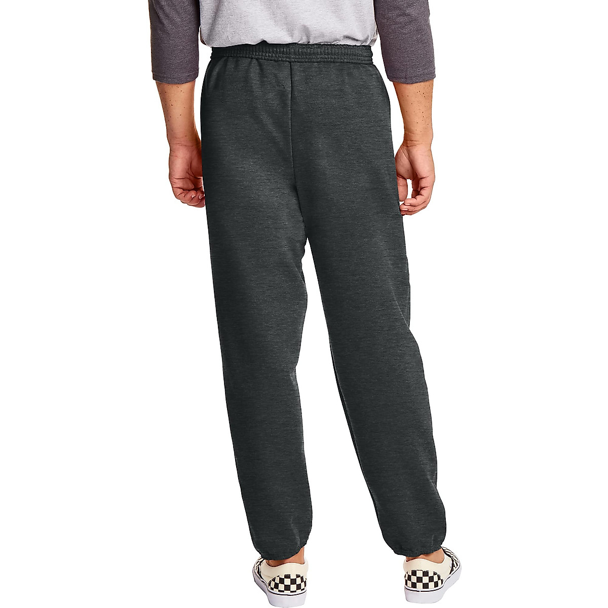 Hanes Men's EcoSmart Non-Pocket Sweatpant (Pack of 2), charcoal heather, 2XL