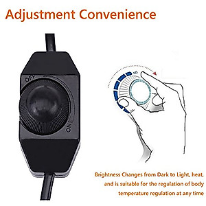 HIIZORR Heat Light for Reptiles Tortoise 720°Rotating Flexible Clamp Lamp Lizard Or Amphibian Adjust Brightness Habitat Lighting Holder, Bulb Not Included,Fit E27 Bulb |RESPECTING