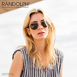 Randolph USA | Bright Chrome Classic Aviator Sunglasses for Men or Women Polarized 100% UV