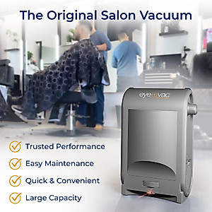EyeVac Pro Touchless Vacuum Automatic Dustpan - Ultra Fast & Powerful - Great for Sweeping Salon Pet Hair Food Dirt Kitchen, Corded Canister Vacuum, Bagless, Automatic Sensors, 1400 Watt (Silver)