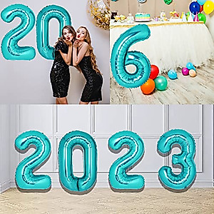 40 Inch Large Blue 16 Balloons Number 16 Birthday Balloon for 16th Birthday Decors for Girl Number 61th Number Balloon for Women Birthday hellium tank balloons 16 Old Birthday Decors