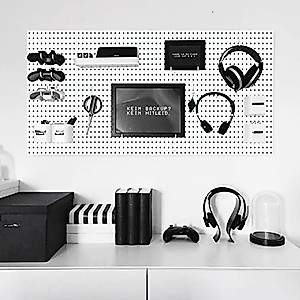 SKYFOOST 2 Pcs Pegboard, Metal Pegboard Wall Panels - Pegboard Wall Organizer System - Peg Boards for Walls, White Pegboard for Craft Room, Workbench, Kitchen, Office, Garage