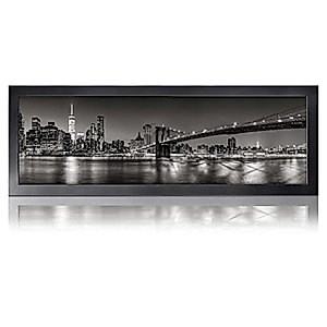 Annecy 8x24 Picture Frame Black（1 Pack）, Panoramic Picture Frame for Wall Decoration, Classic Black Minimalist Style Suitable for Decorating Houses, Offices, Hotels