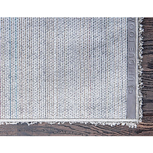 Unique Loom Solid Shag Collection Area Rug (8' x 11' Rectangle Cloud Gray)