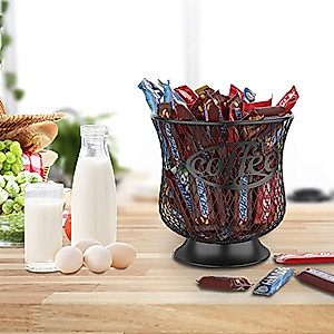 ITHSKUILL Coffee Pod Holder, Sturdy K Cup Organizer, Large Capacity K Cup Storage for Keuring Espresso Capsule Coffee Creamer, Easy to Refill and Organize for Cafe Bar, Coffee Bar Decor