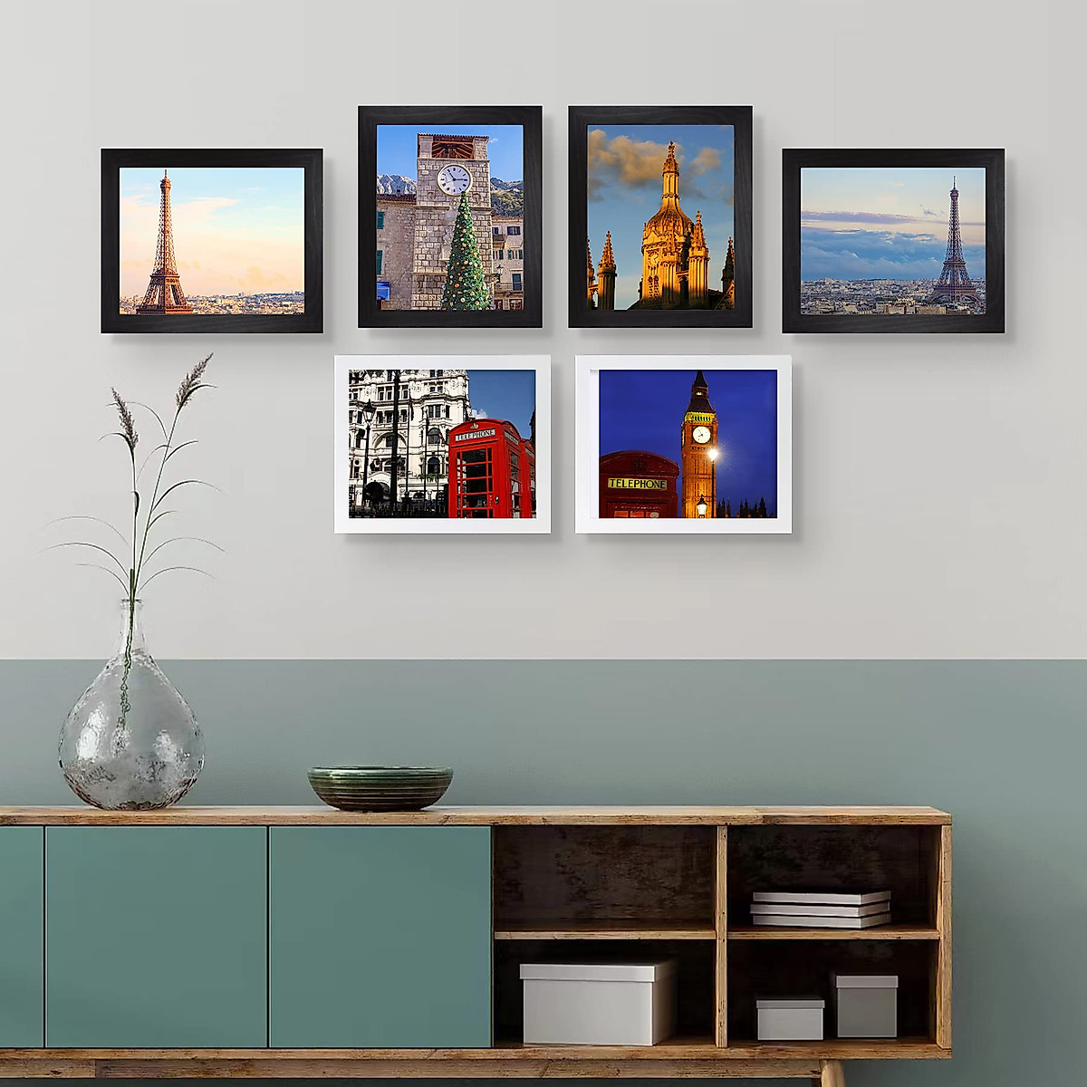 SESEAT Black 8x10 Picture Frame, Photo Frame for Wall Mounting or Tabletop Diaplay, 1 Pack