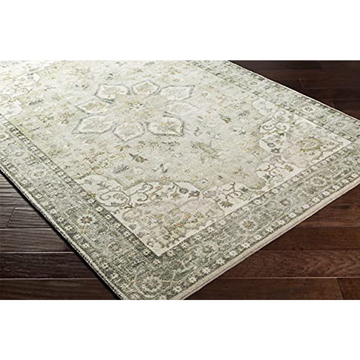 Mark&Day Area Rugs, 8x10 Heiereind Traditional Cream Area Rug, Cream Green Grey Carpet for Living Room, Bedroom or Kitchen (7'6" x 9'6")