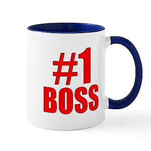 CafePress Number 1 Boss Mugs Ceramic Coffee Mug, Tea Cup 11 oz