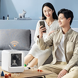 Desktop Mini 3D Printer, APP Control, Larger Print Size100 * 100 * 58mm, Removable Magnetic Base Plate, Leveling Free, Photo Modeling, Easy to Use, Works with Modified PLA