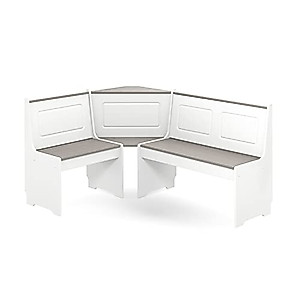 Linon Grey and White Breakfast Dining Set Ardmore Nook