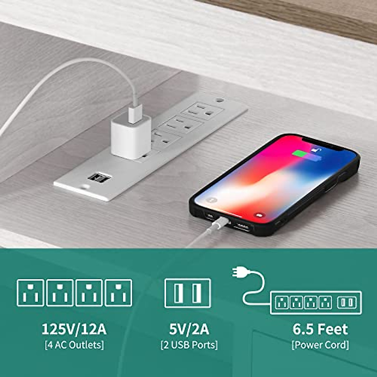 YITAHOME Farmhouse TV Stand for 65 Inch TV with Power Outlet