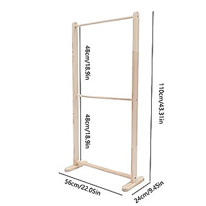 Gdrasuya10 Pet Clothes Garment Rack, Wood Pet Clothing Display Stand Closet Organizer for Pets' or Children's Clothes, 22.05 x 9.45 x 43.31in