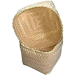 Basket Sticky Rice (kitap ss) to Craft Handmade from Bamboo Nature in Thailand for kitchenware or cookware Steamer Pot Food Decoration Storage