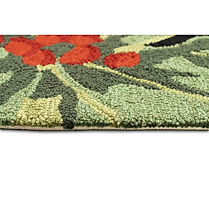 Liora Manne Holly Berries Indoor/Outdoor Rug, 2' X 3', Black