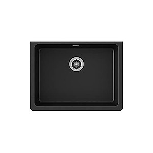 Elkay Quartz Classic ELGUAD2519PDBK0 Black Single Bowl Undermount ADA Sink with Perfect Drain
