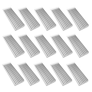 JMT M.2 Solid State Hard Disk Heat Sink Aluminum 6mm for NGFF NVME PCIE 2280 SSD Solid State Drive (15pcs-Silver)