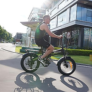 SENADA Drifter Folding Electric Bike for Adults 20 X4.0 Fat Tire Electric Bicycle (Black)