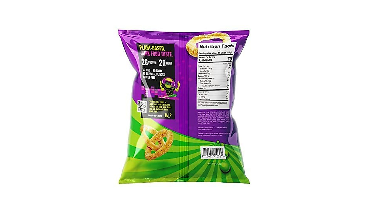 PeaTos Classic Onion Rings – Vegan, Gluten-Free Snack with Bold Flavor
