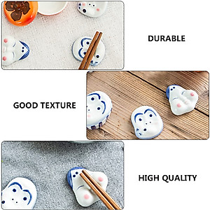YARDWE Japanese Pillow 2Pcs Chopsticks Rests Japanese Style Chopsticks Rest Ceramic Japanese Figurines Chopstick Holders Kitchen Utensils Gadgets for Home Restaurant (As Shown) Ceramic Dishes