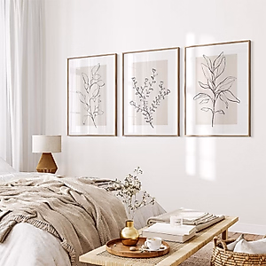 Neutral Botanical Prints Wall Art Decor Plant Minimalist Canvas ...