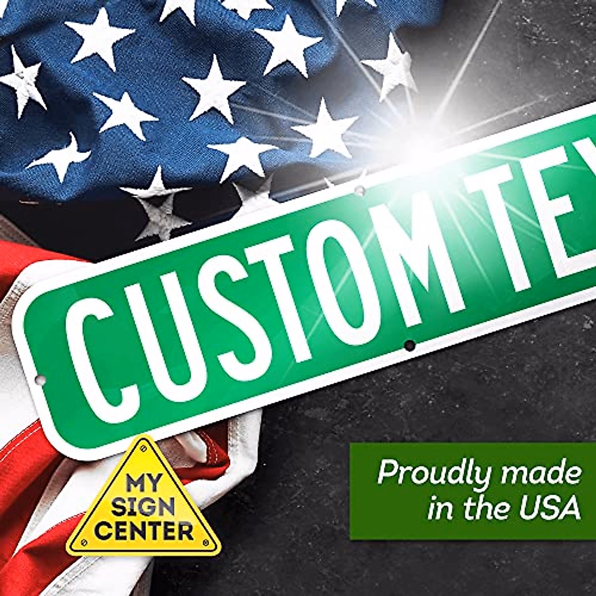 Street Sign, Custom Road Signs, 8 Colors, 6x24 Inch, Thick Rust-Free AlumaBond, (Classic) Made in USA By My Sign Center