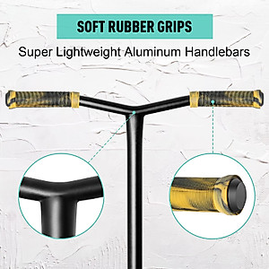 VOKUL K1 Pro Trick Scooter | Stunt Scooter, for Kids 8 Years and Up,Teens,Adults - Best Entry Level Freestyle Stunt Scooter for,Boys,Girls - Freestyle Skate Park Street Scooter (Spider-Gold)