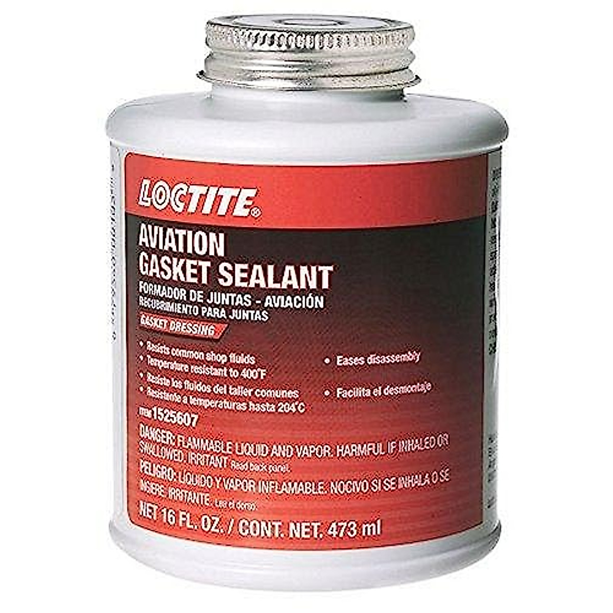 Loctite 1525607 Aviation Gasket Sealant 16oz Brush Top Can, 1 Pack