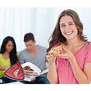 Pizza Slice Container Storage with Lids. Tray, Holder and Saver. 6 Plastic Packs to go. The Best Idea to Serve Pizza to Your Kids.