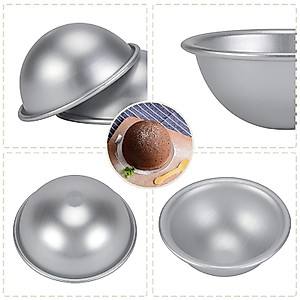 Zerodis 4Inch Semicircle Aluminum Cake Pan Hemisphere Cake Pan Sphere Cake Pan Baseball Cake Pan Sport Ball DIY Birthday Cake Pan