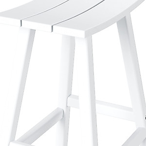 WestinTrends Malibu 29 Inch Outdoor Bar Stools Set of 2, All Weather Resistant Poly Lumber Adirondack Bar Height Stools, Dark Brown