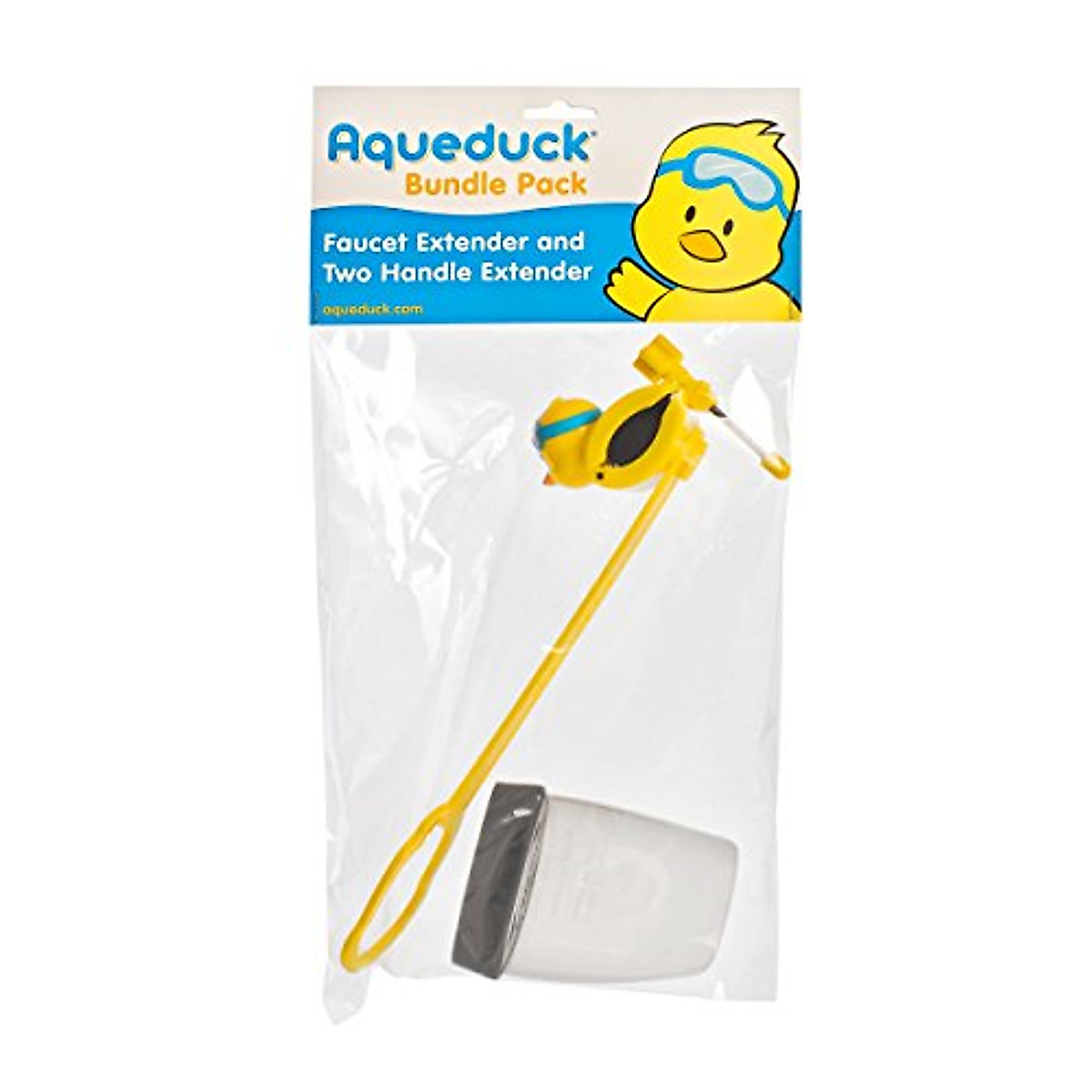 Aqueduck Faucet Handle Extender Set. Connects to Sink Handle and Faucet to Make Washing Hands Fun and Teaches Your Baby or Child Good Habits and Promote Independence to Them.
