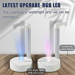 Desktop Water Bottle Dispenser,New upgrade RGB Ambient Light, Bedside Water Dispenser,Portable 5 Gallon Water Dispenser,with 7 Levels Pumping and Ambient Light,Suitable for Home, Office, Outdoor