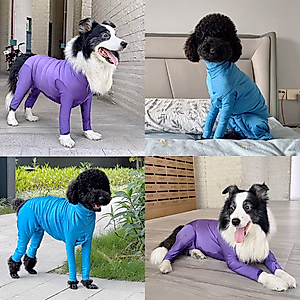 Dog Recovery Suit Abdominal Wound After Surgery Wear, Dog Anti-Licking Elastic Tights Bodysuit, Preventing Full Body for Shedding, Allergy, Wound Protection, E Collar Alternative