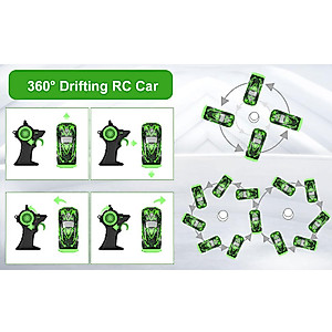 FLYNOVA 4WD RC Drift Car,Light Up Racing Toys for Kids Age 6 7 8 9 10-12,14 KM/H High Speed Vehicle,Easter Thanksgiving Christmas Birthday Fun Gifts for Boys Girls Teens