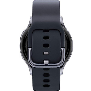 2V8M Samsung Galaxy Watch Active2 (Silicon Strap + Aluminum Bezel) Bluetooth - International (Renewed) Multisport Tracker (Aqua Black, R830 - 40mm)