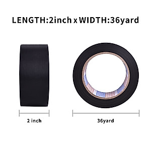 ADHES Corrosion Protection Pipe Tape, 2 Inch X 36 Yds(108FT), 6.0Mil PVC Pipe Wrap Tape Weatherproof Wrap Duct Tape for Drain Pipe, Metal & Electrical Piping, Outdoor, Underground Pipe, Black