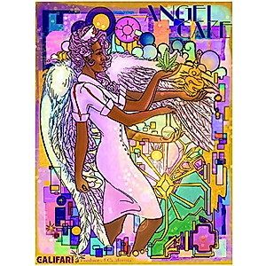 Califari Angel Cake - Vivid Color Poster, Strain Art, Plant Medicine Decor for a House, Dorm, Dispensary, Store, or Shop - 13" x 19" Lithograph Print