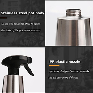 FBITE Olive Oil Sprayer,500ml Oil Sprayer,Oil Mister Spray Bottle for Cooking,Stainless Steel Press Spray,Oil Bottle Spray,Oil Bottle BBQ Supplies