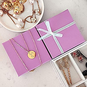 TheDisplayGuys 100-Pack Cotton Filled Cardboard Paper Jewelry Box Gift Case - Purple Lavender (2 1/8 x 1 3/4 x 3/4 (#11)