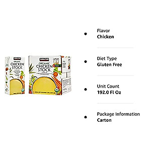 Kirkland Signature Organic Gluten-Free Chicken Stock Reasealable Cartons: 6-Count (32 fl oz.)