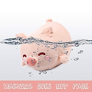 ARELUX Pig Plush Pillow Stuffed Animal Snuggly Pillow Cute Plush Toy Snuggle Buddy Pig Plushie Kawaii Soft Hugging Pillow for Kids Boys Girls 17.7in