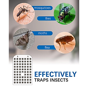 20 Pcs Replacement Glue Cards Compatible with DFAGIE GS6 Fly Trap Indoor, Plug-in Flying Insect Trap Refills for Mosquito Fruit Fly Moths Gnat Trap for House