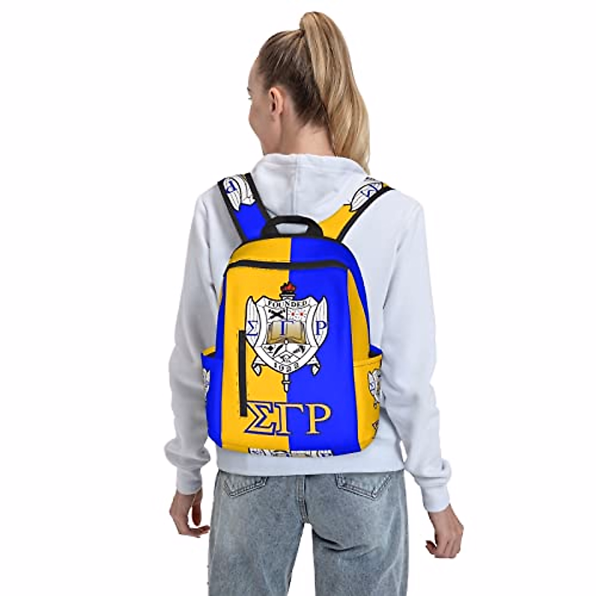 Sigma Gamma Rho Laptop Backpack, Lightweight Multifunctional College Laptop School Bag Sister Backpack Gift